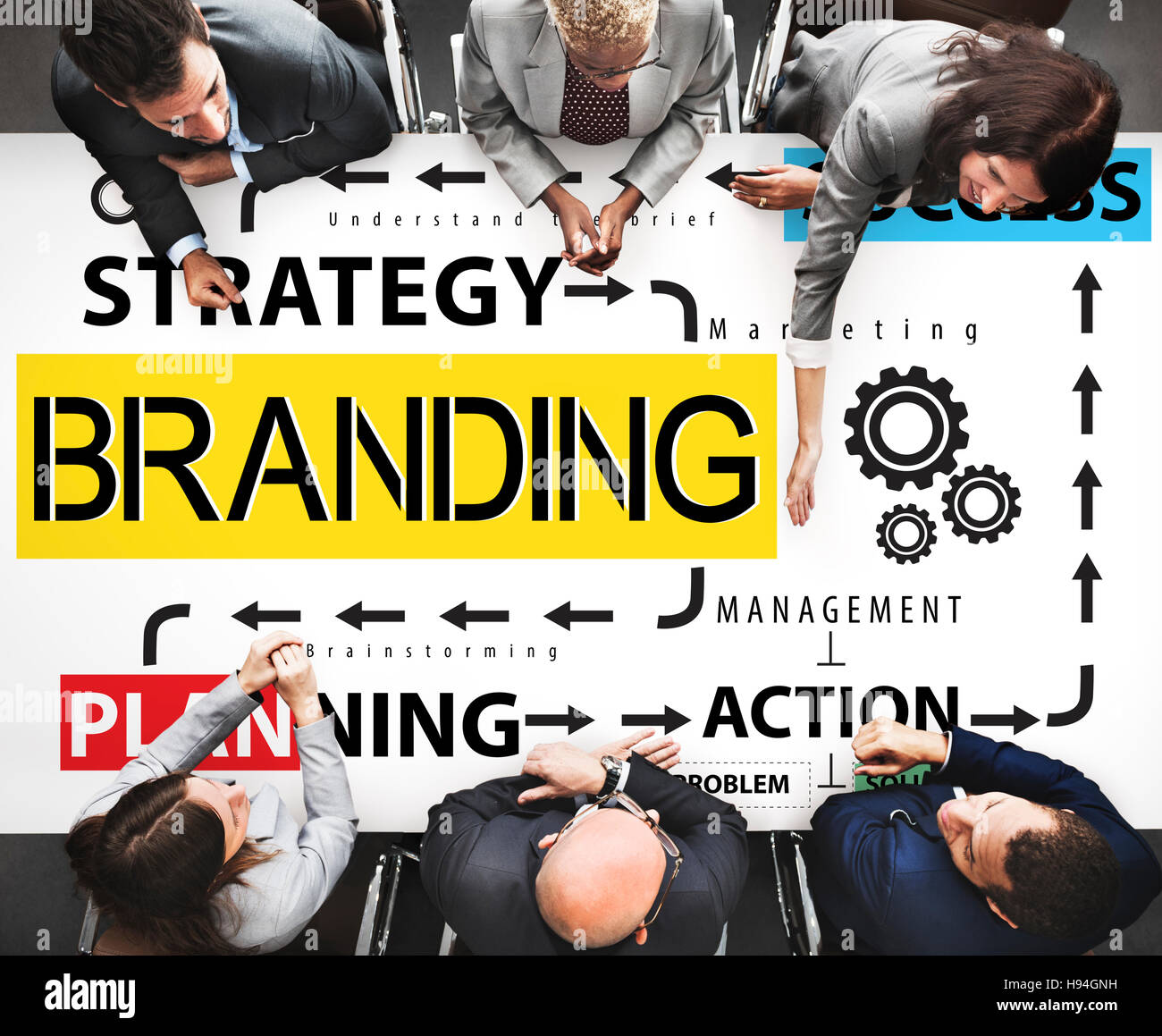Brand Branding Label Marketing Profile Trademark Concept Stock Photo ...