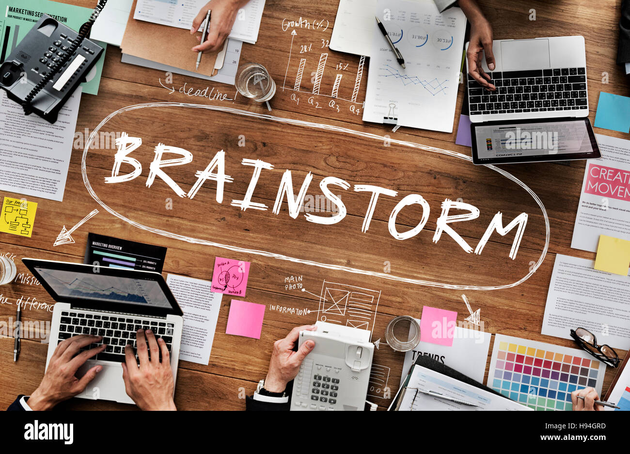 Brainstorm Inspiration Ideas Analysis Concept Stock Photo - Alamy