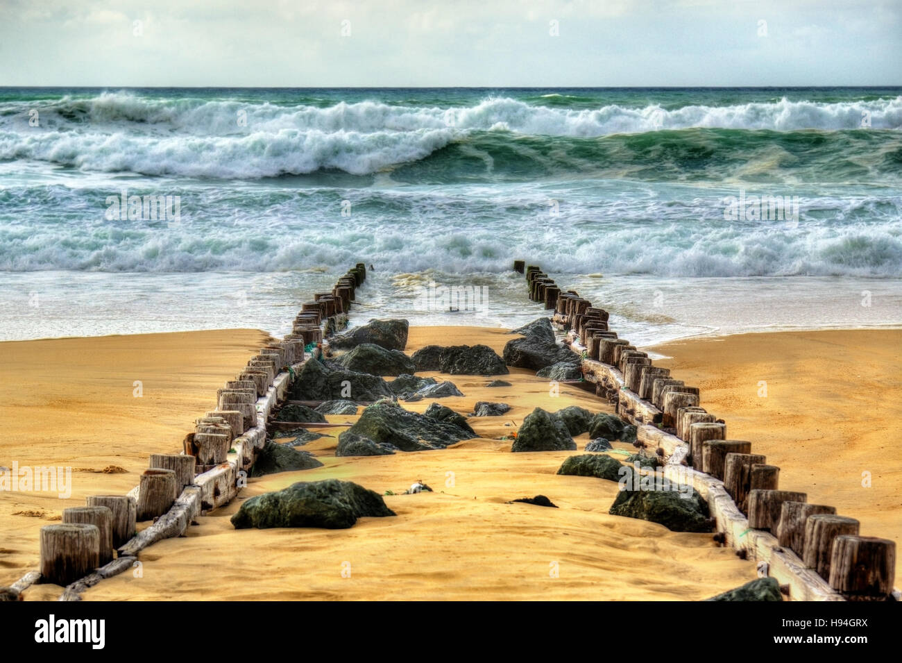 Beach on the Atlantic Ocean near Seignosse - France Stock Photo - Alamy