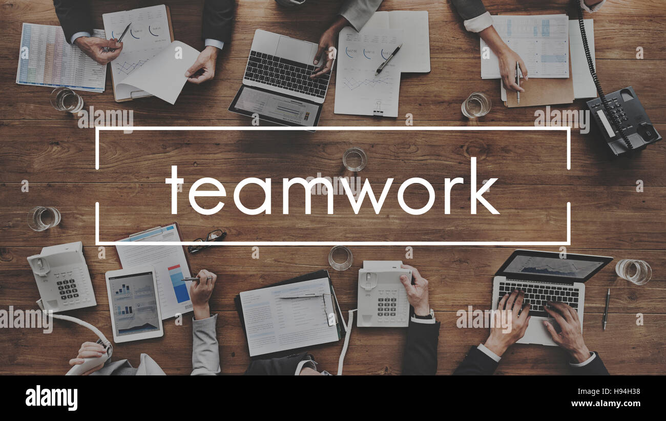 Teamwork Team Collaboration Connection Unity Concept Stock Photo - Alamy