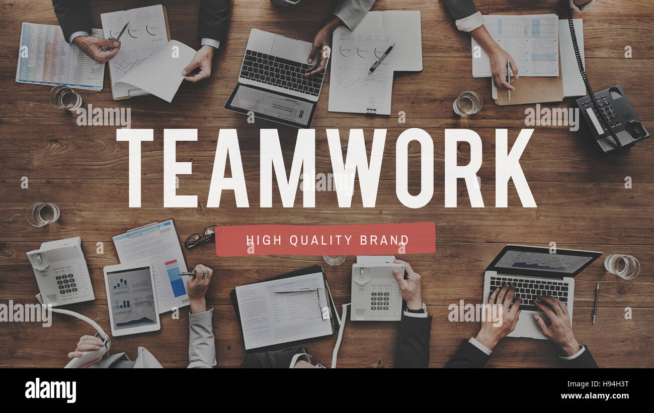 Teamwork Team Collaboration Connection Unity Concept Stock Photo - Alamy