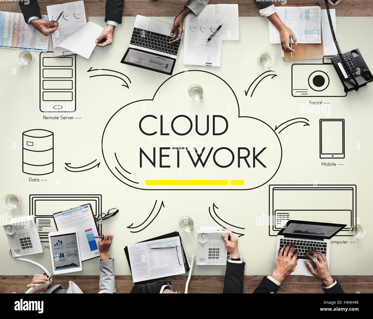 Cloud Sever Transfer Sharing Network Concept Stock Photo - Alamy