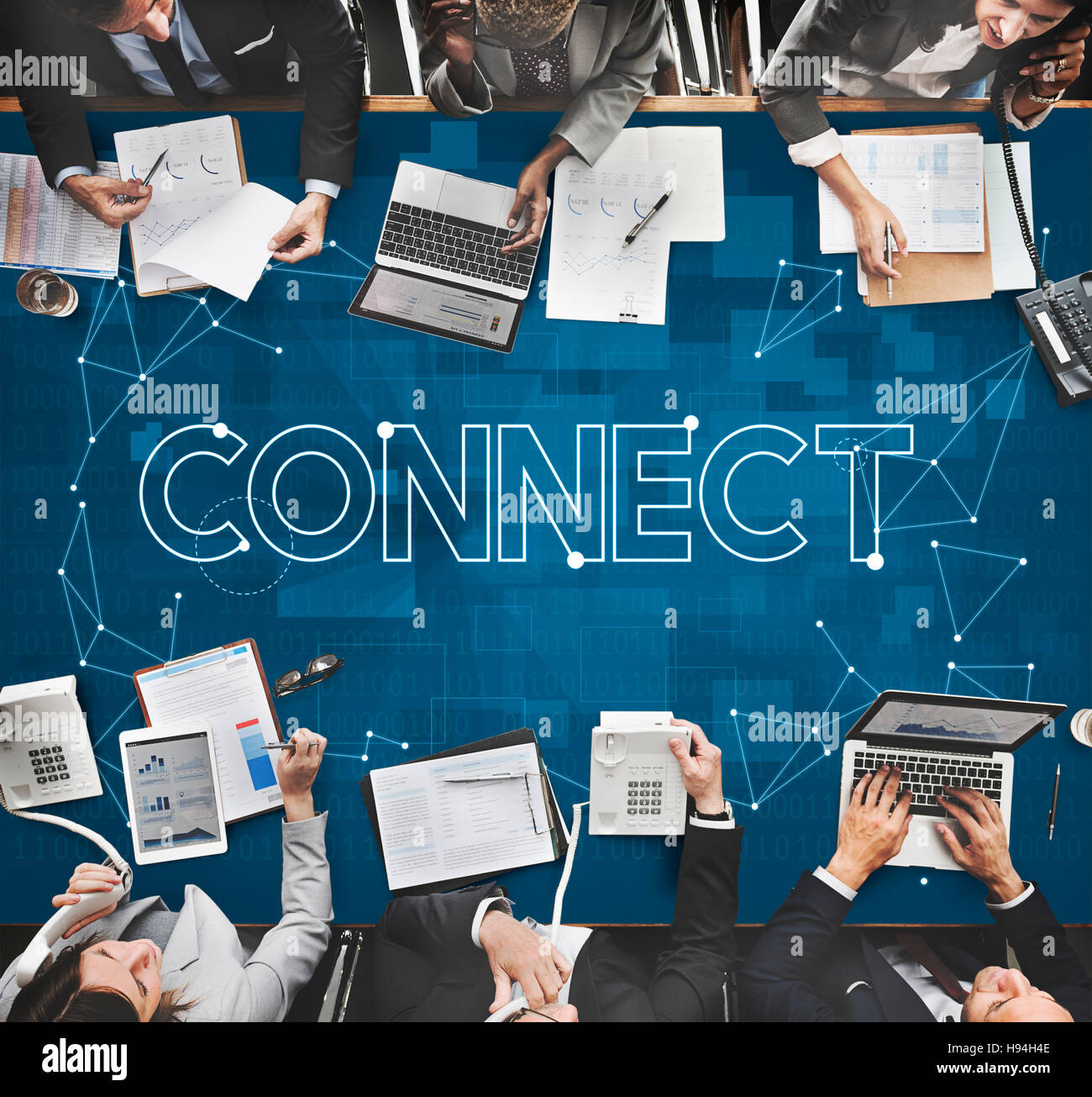 Connect Communication Link Network Sharing Concept Stock Photo - Alamy
