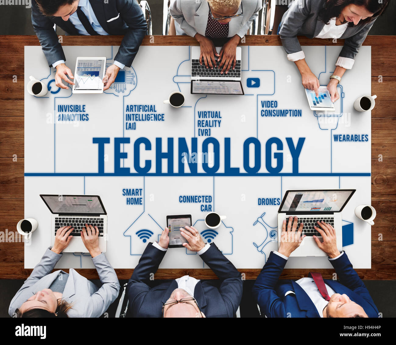 Technology Futuristic Innovation Invention Connection Concept Stock ...