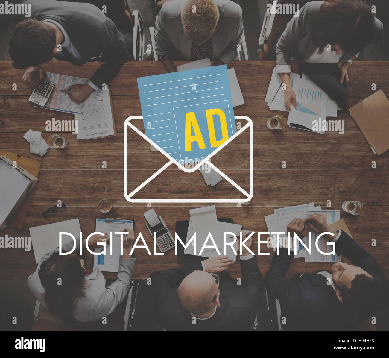 Advertisement Social Media Internet Letter Concept Stock Photo - Alamy