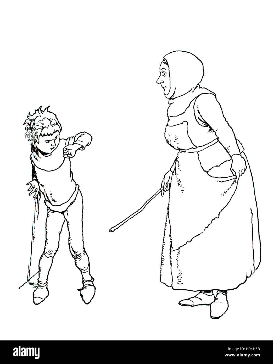 Child punishment illustration hi-res stock photography and images - Alamy