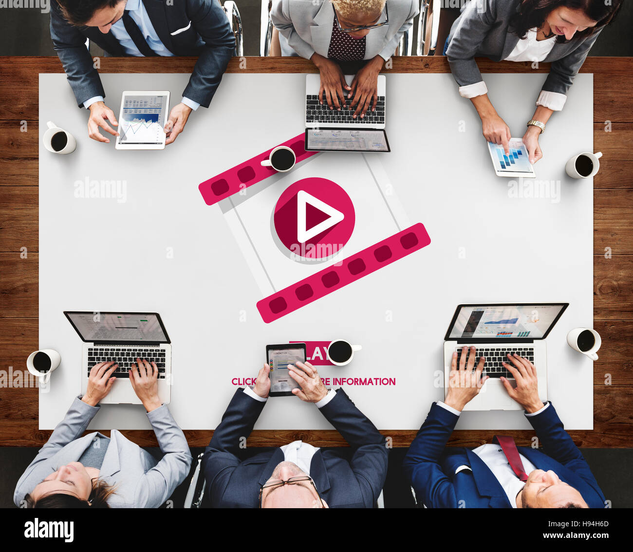 Play Multimedia Social Media Mass Communication Concept Stock Photo - Alamy