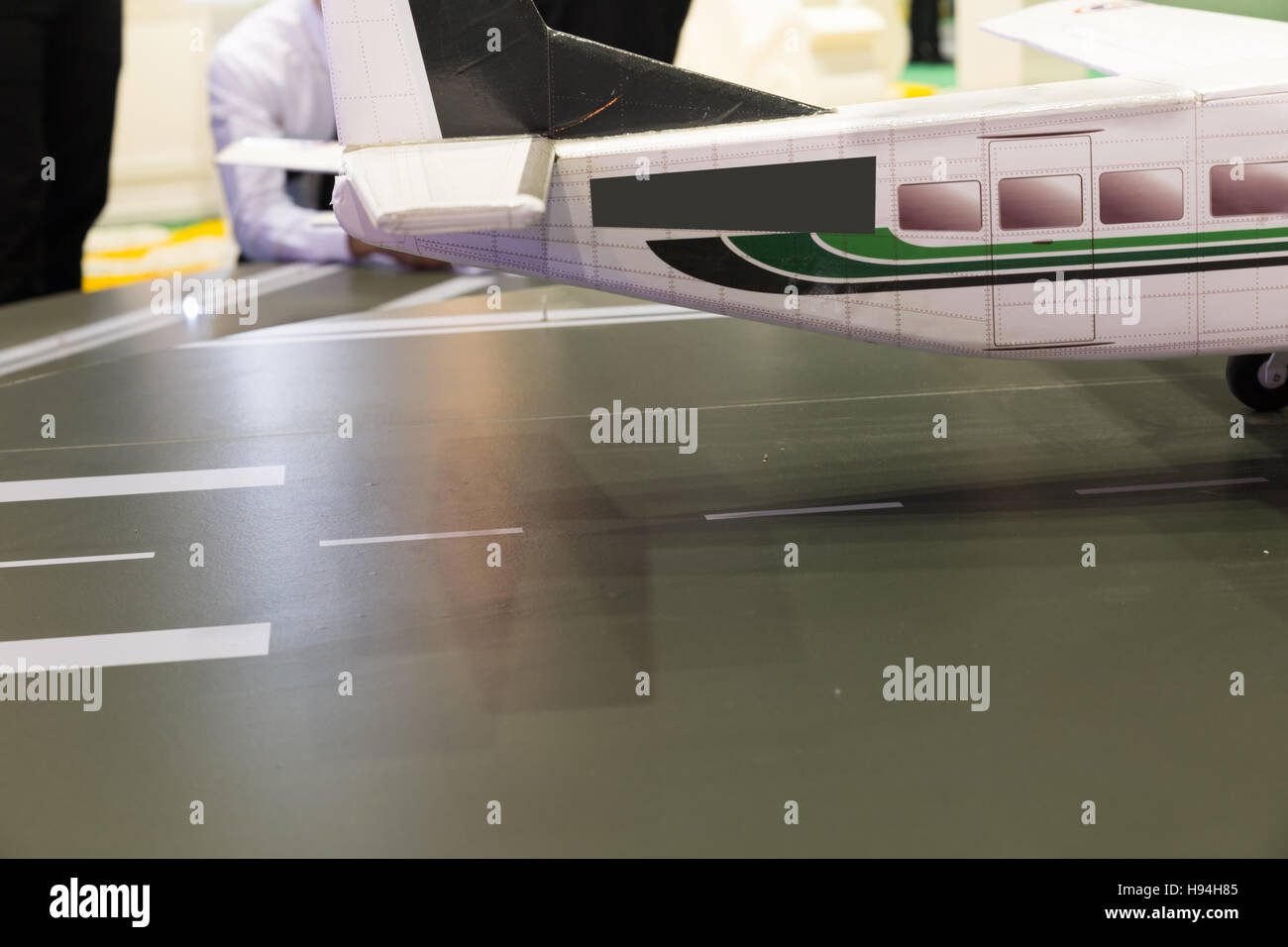 white airplane aircraft aeroplane metal miniature model Stock Photo - Alamy