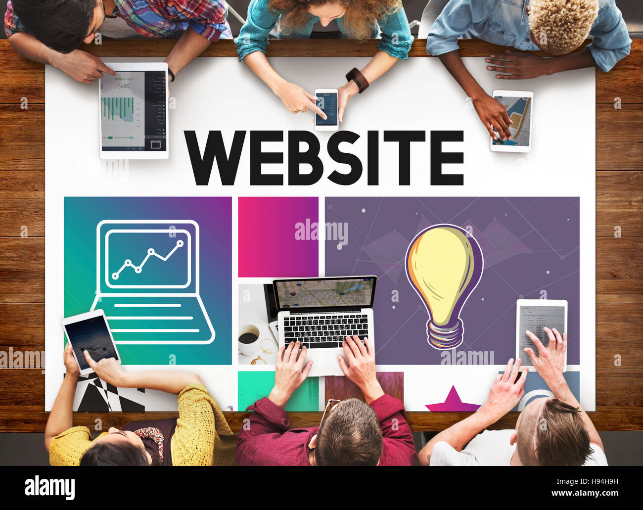 Website Design UI Software Media WWW Concept Stock Photo - Alamy