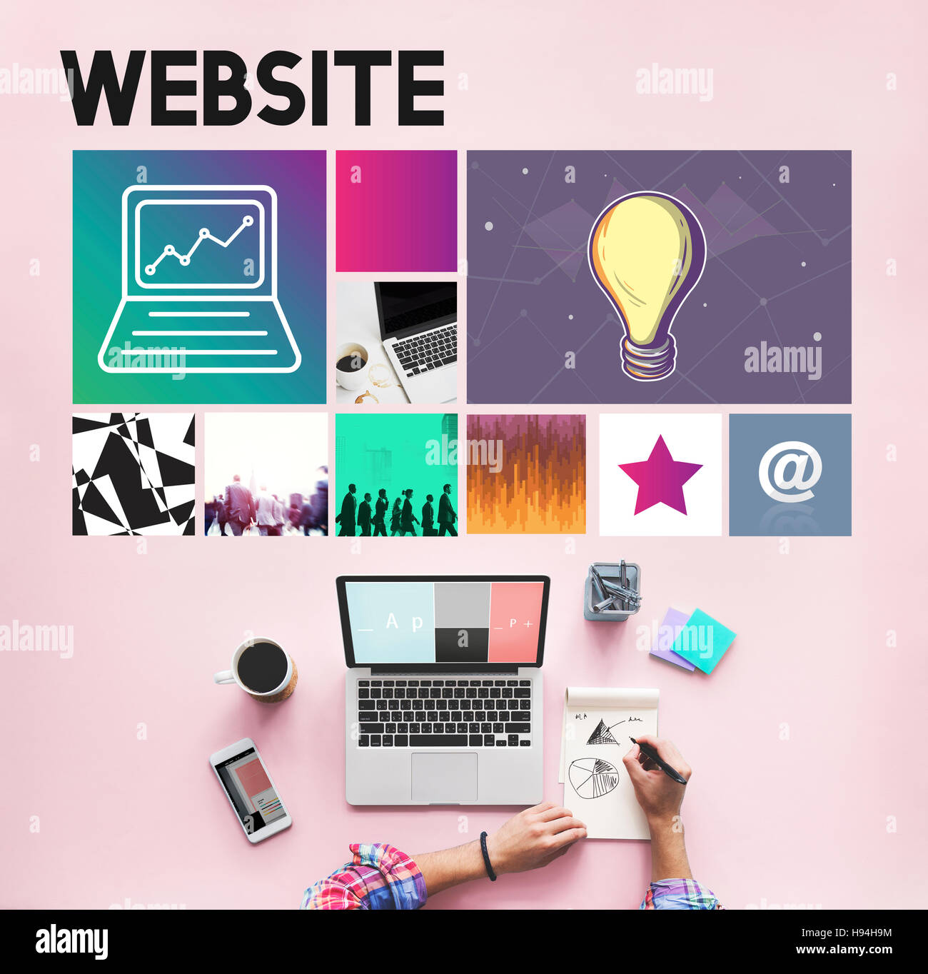 Website Design UI Software Media WWW Concept Stock Photo - Alamy