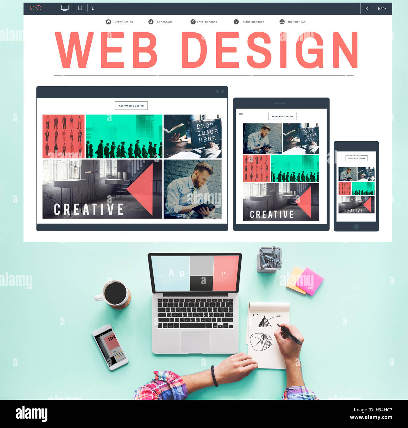 Web Design Technology Browsing Programming Concept Stock Photo - Alamy