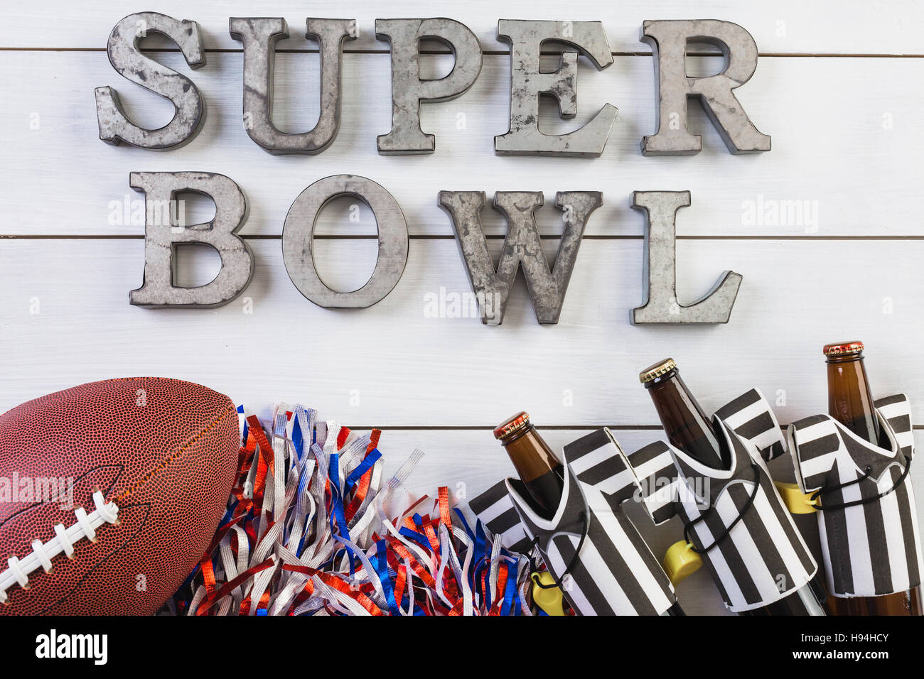 Game day football party table Stock Photo - Alamy