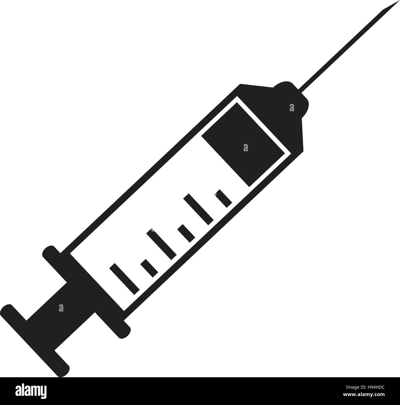 Medical syringe cut out Stock Vector Images - Alamy