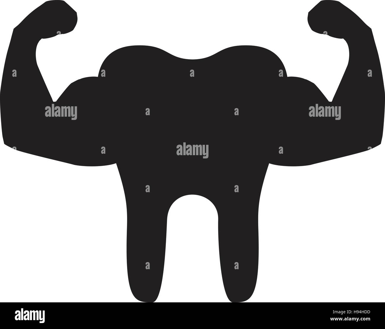 Strong Teeth Icon Black Stock Vector Image & Art - Alamy