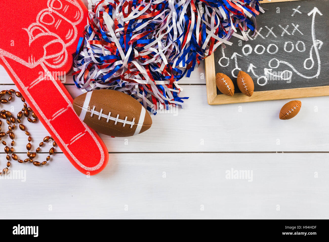 Game day football party table Stock Photo - Alamy