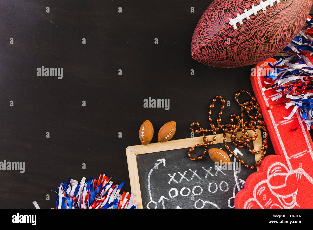 Game day football party table Stock Photo - Alamy