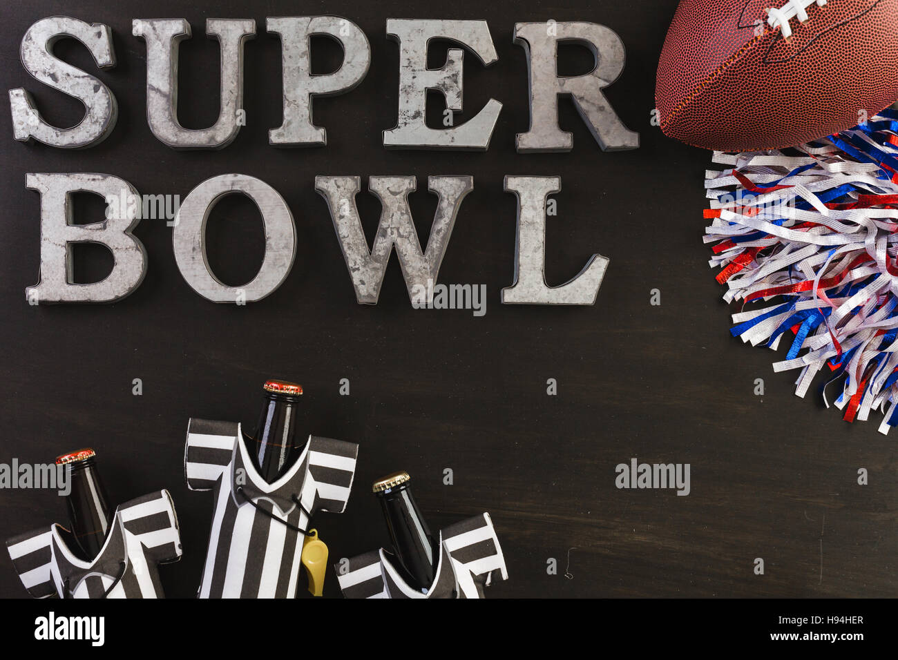 Game day football party table Stock Photo - Alamy