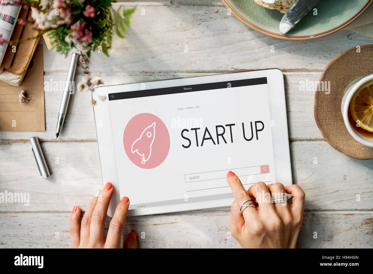 Business Startup Launch Strategy Vision Concept Stock Photo - Alamy