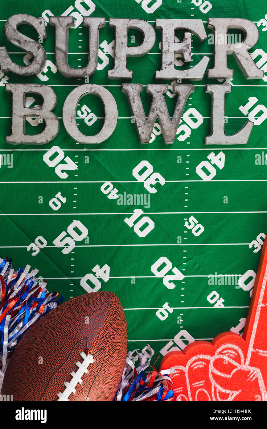 Game day football party table Stock Photo - Alamy
