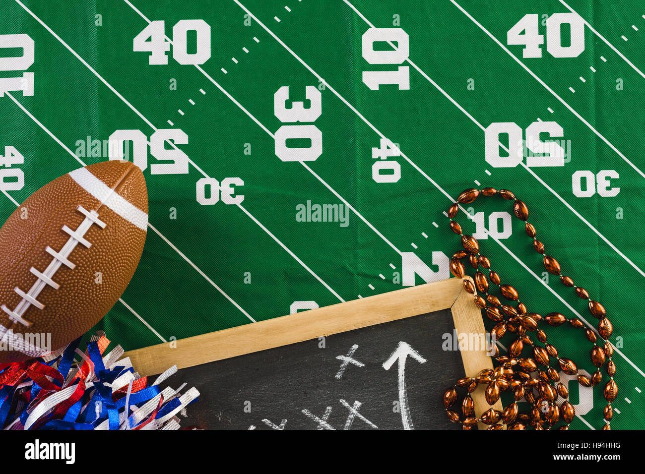 Game day football party table Stock Photo - Alamy