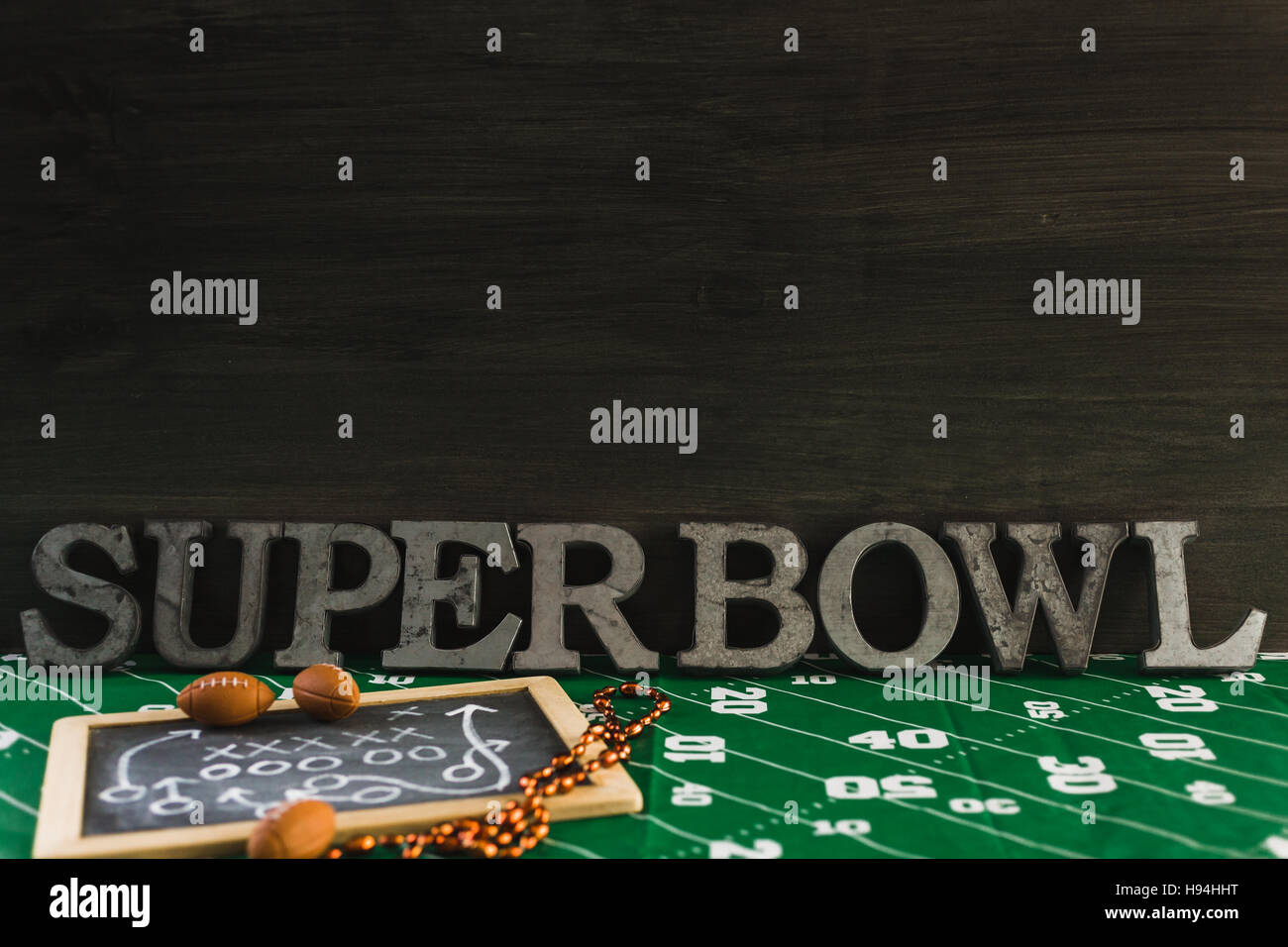 Game day football party table Stock Photo - Alamy