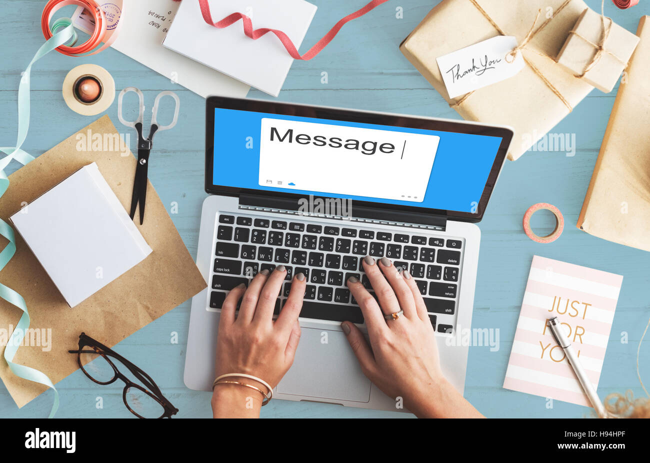 Message Social Network SMS Communication Concept Stock Photo - Alamy