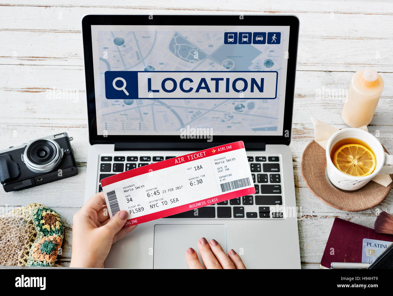 Location Travel Navigation Journey Search Concept Stock Photo - Alamy