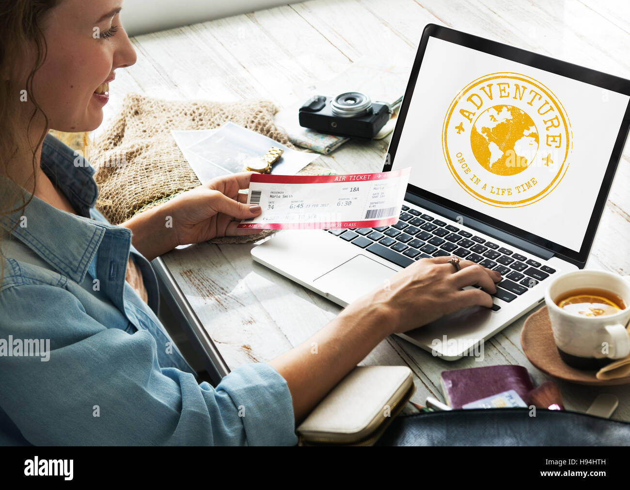 Journey Destination Explore Vacation Graphic Concept Stock Photo - Alamy