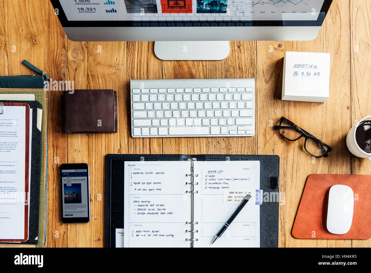 Business Objects Office Workspace Desk Concept Stock Photo - Alamy