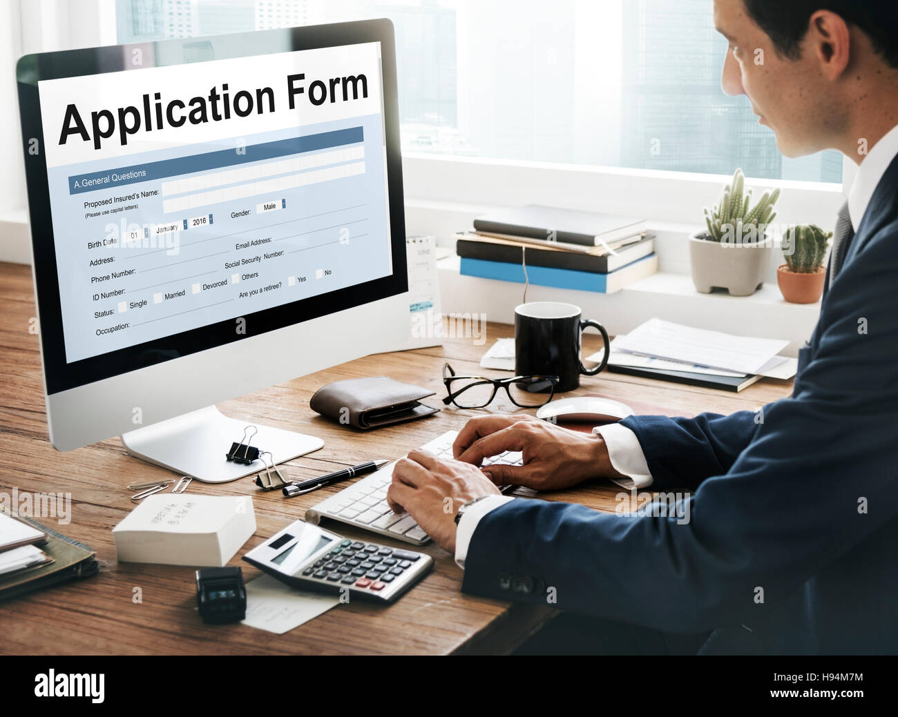 Application Form Information Employment Concept Stock Photo - Alamy
