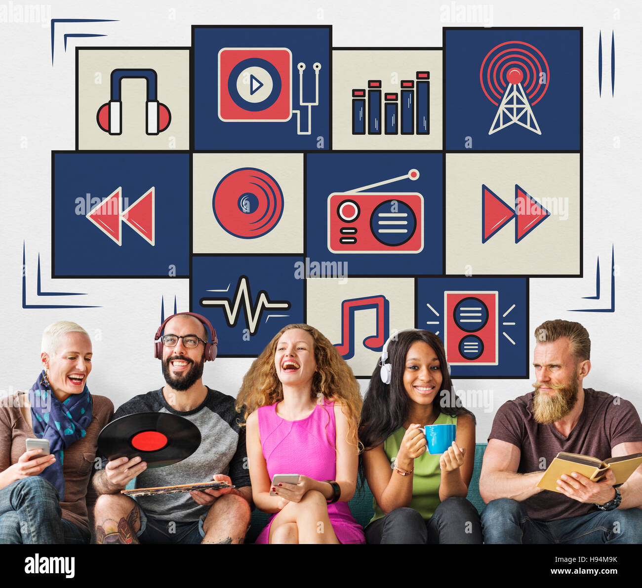 Social Media Entertainment Lifestyle Graphic Concept Stock Photo - Alamy
