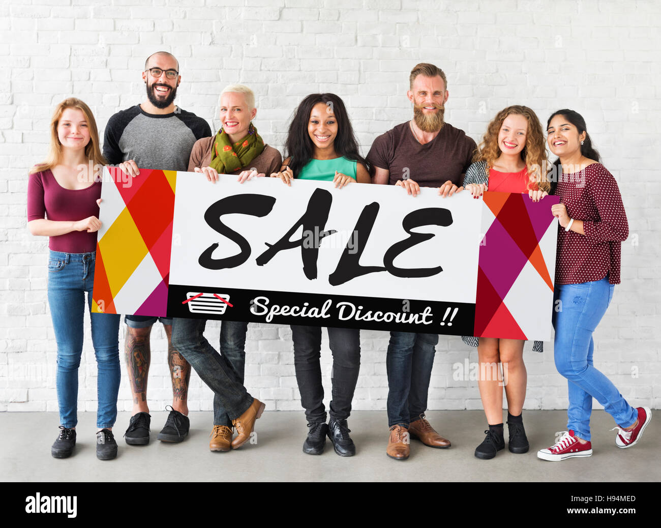 Group of People Sales Promotion Special Discount Concept Stock Photo ...