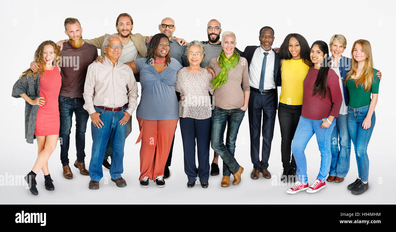 Diverse Group of People Community Togetherness Concept Stock Photo - Alamy