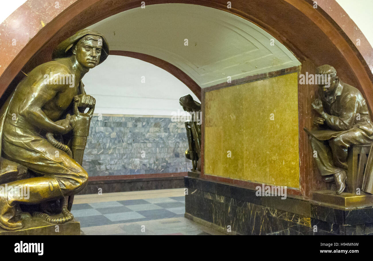 The Revolution Square Metro Station is famous for its beautiful ...