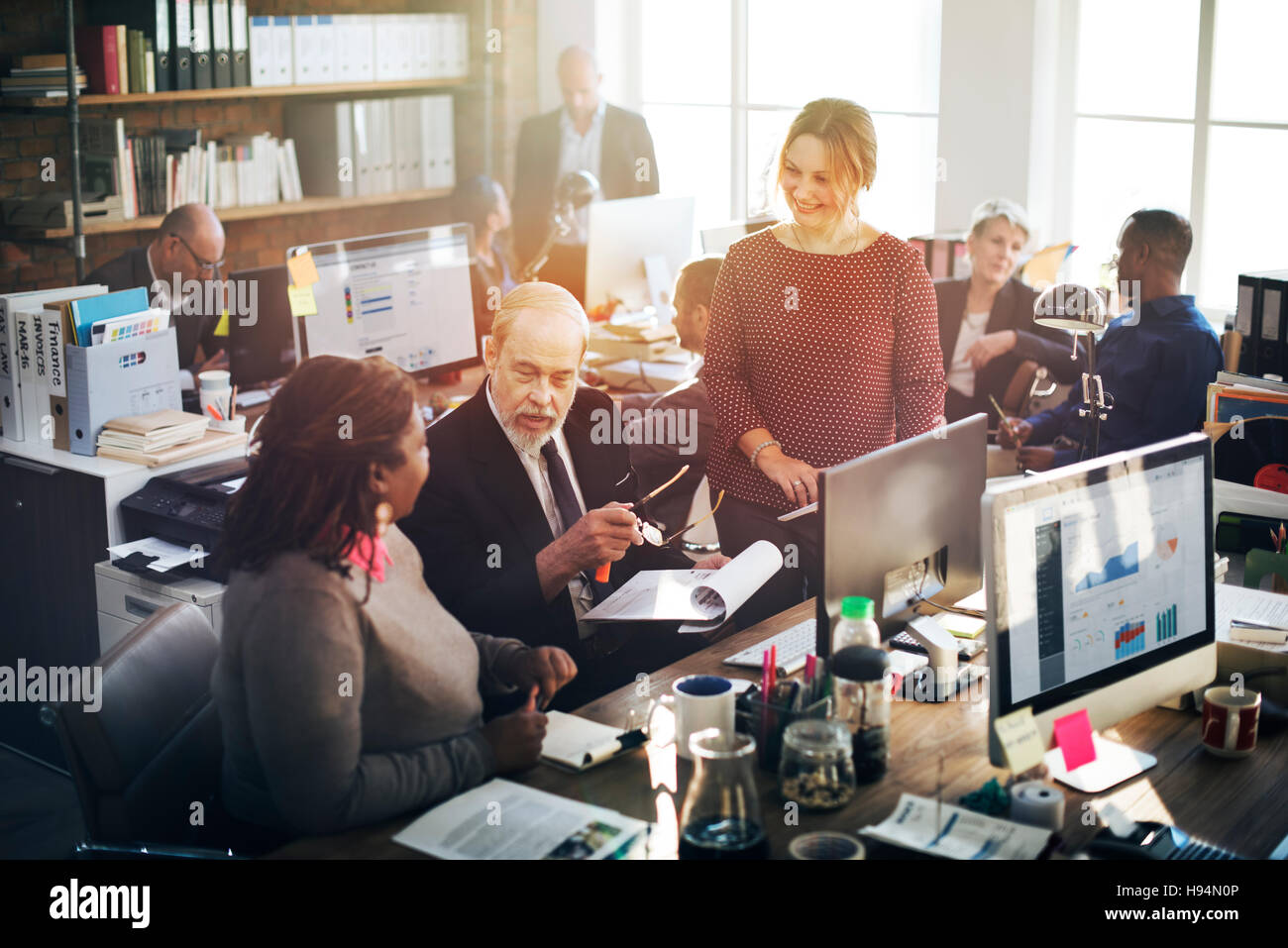Coooperation Corporate Archievement Teamwork Concept Stock Photo - Alamy