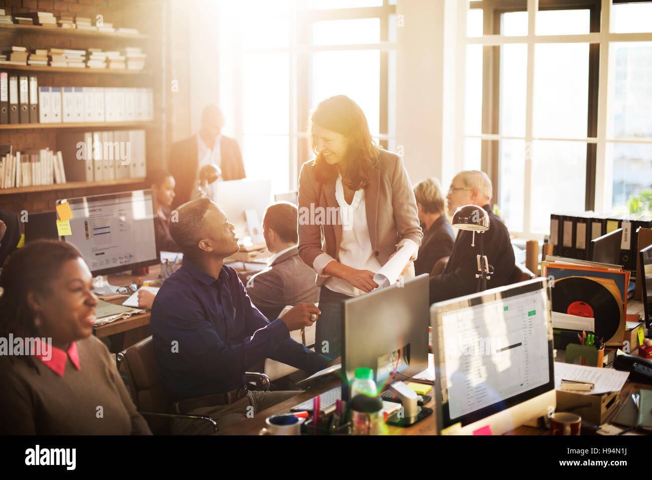 Coooperation Corporate Archievement Teamwork Concept Stock Photo - Alamy