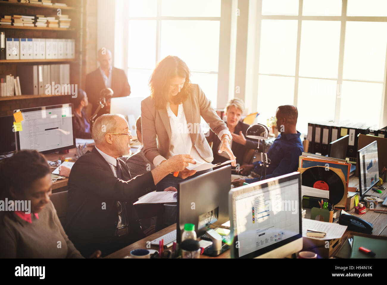 Coooperation Corporate Archievement Teamwork Concept Stock Photo - Alamy