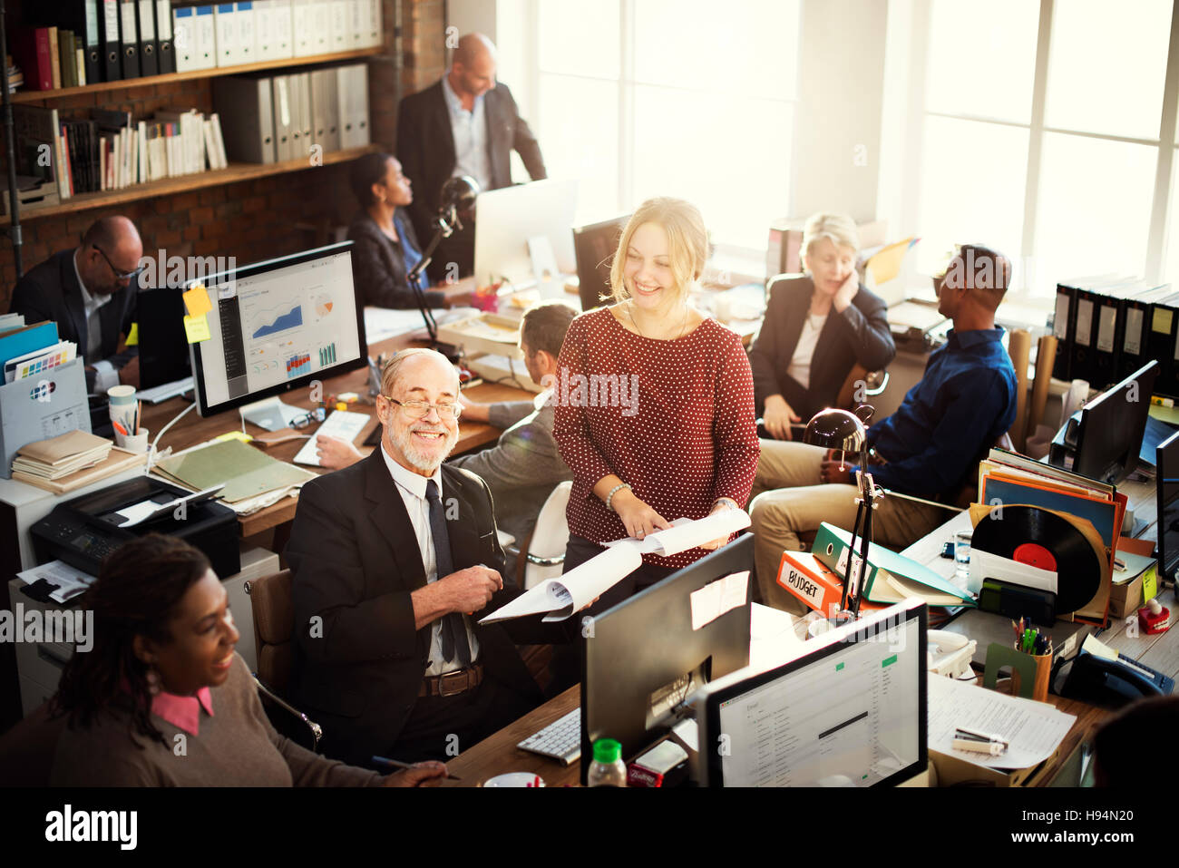 Coooperation Corporate Archievement Teamwork Concept Stock Photo - Alamy