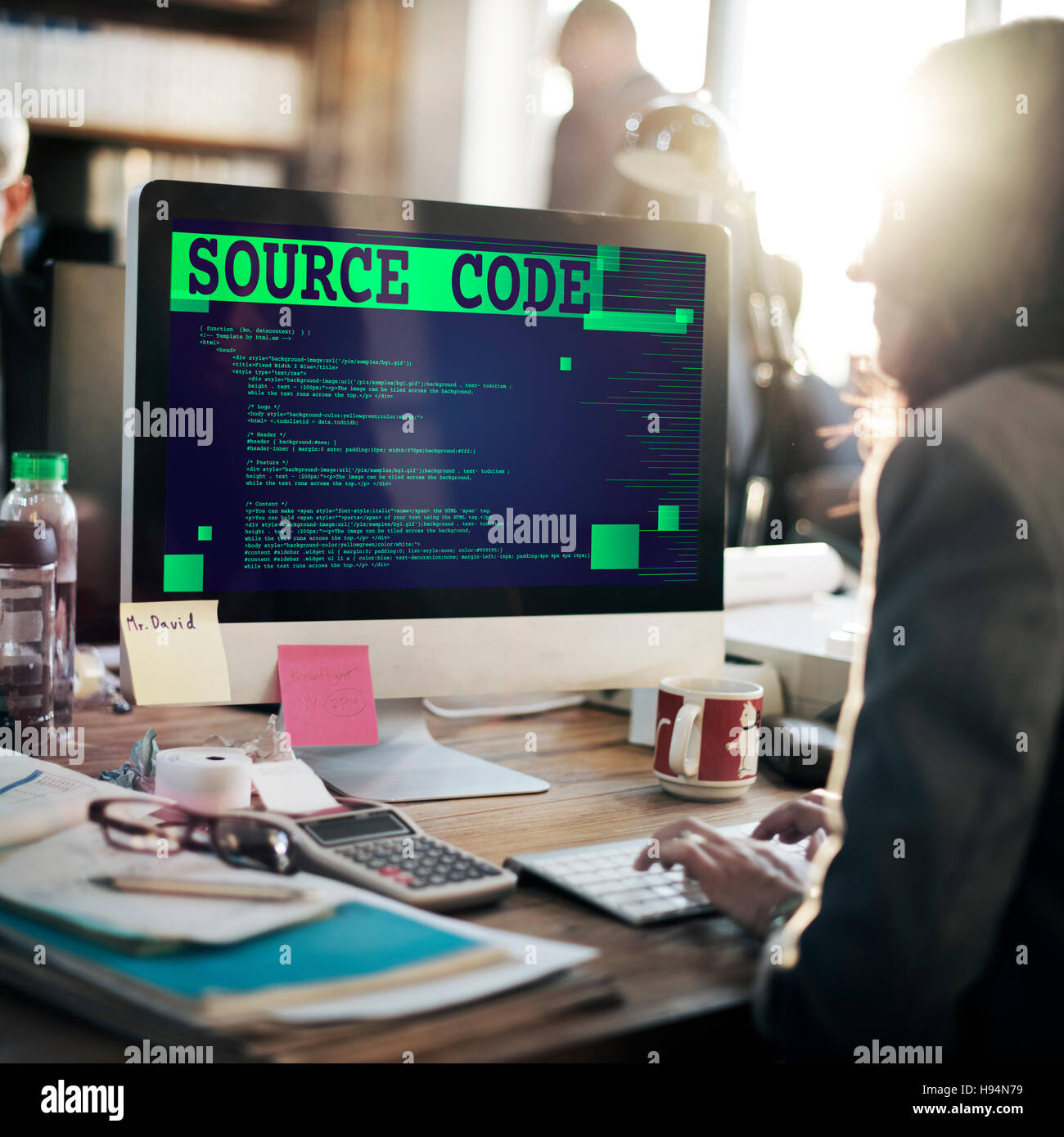 Binary code and person hi-res stock photography and images - Alamy