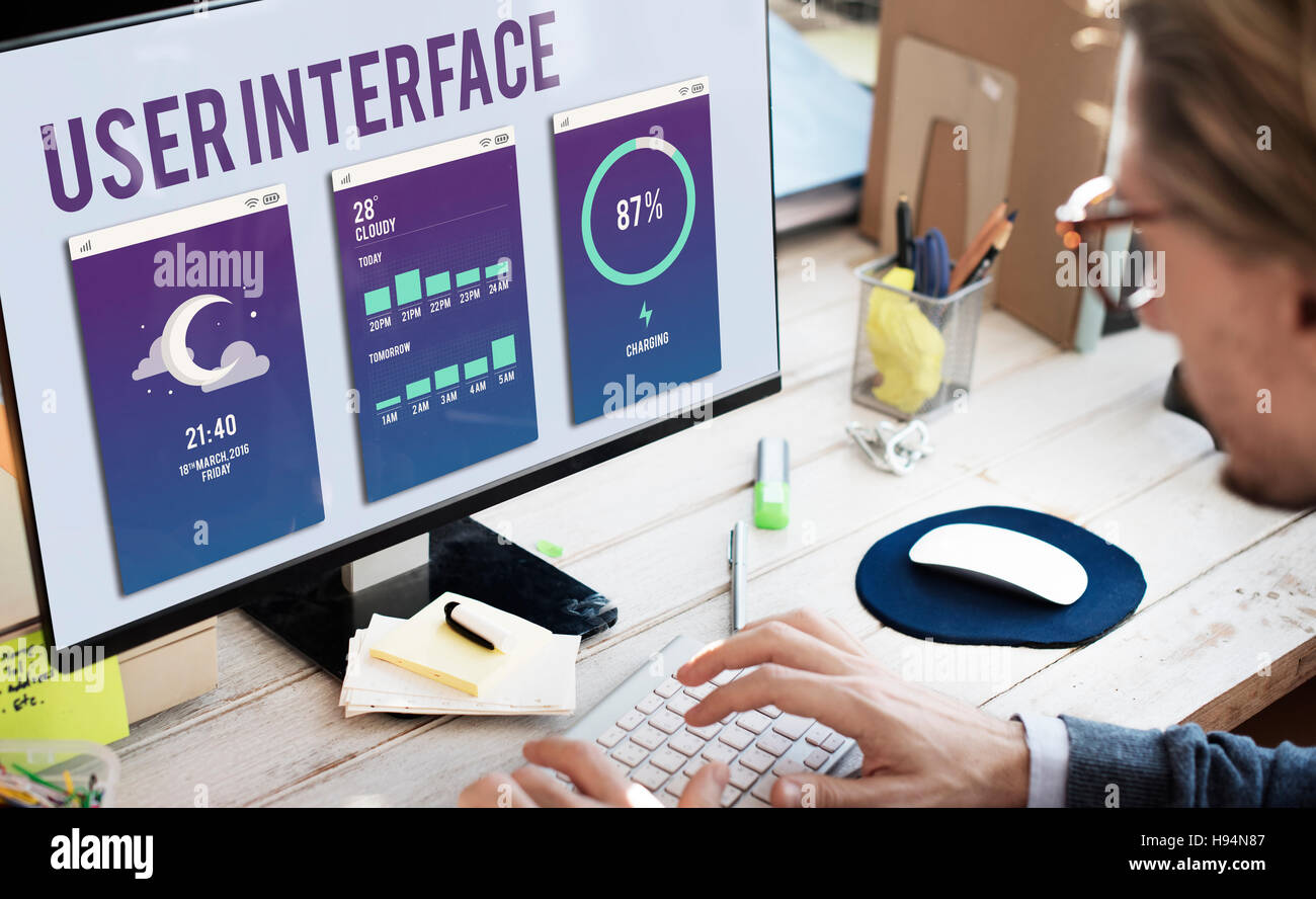 User Interface Operating System Electronic Technology Concept Stock ...