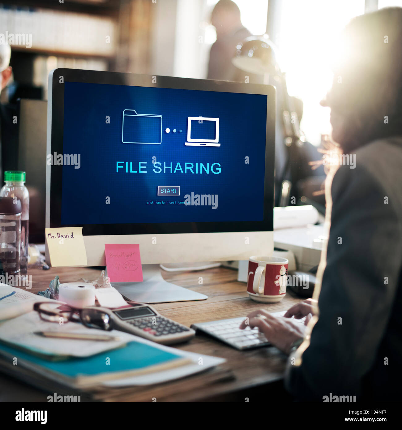 File Sharing Internet Technology Social Storage Concept Stock Photo - Alamy