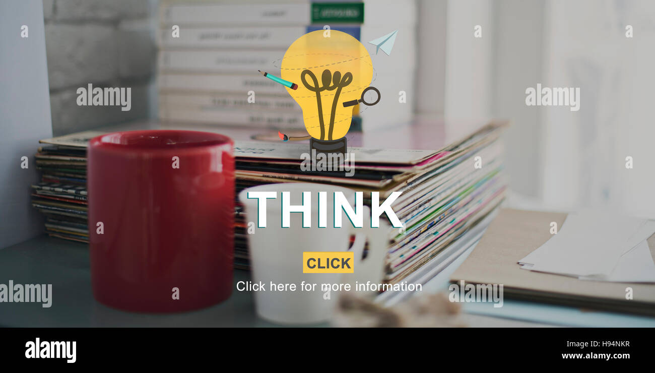 Think Idea Inspiration Planning Thoughts Determination Concept Stock ...