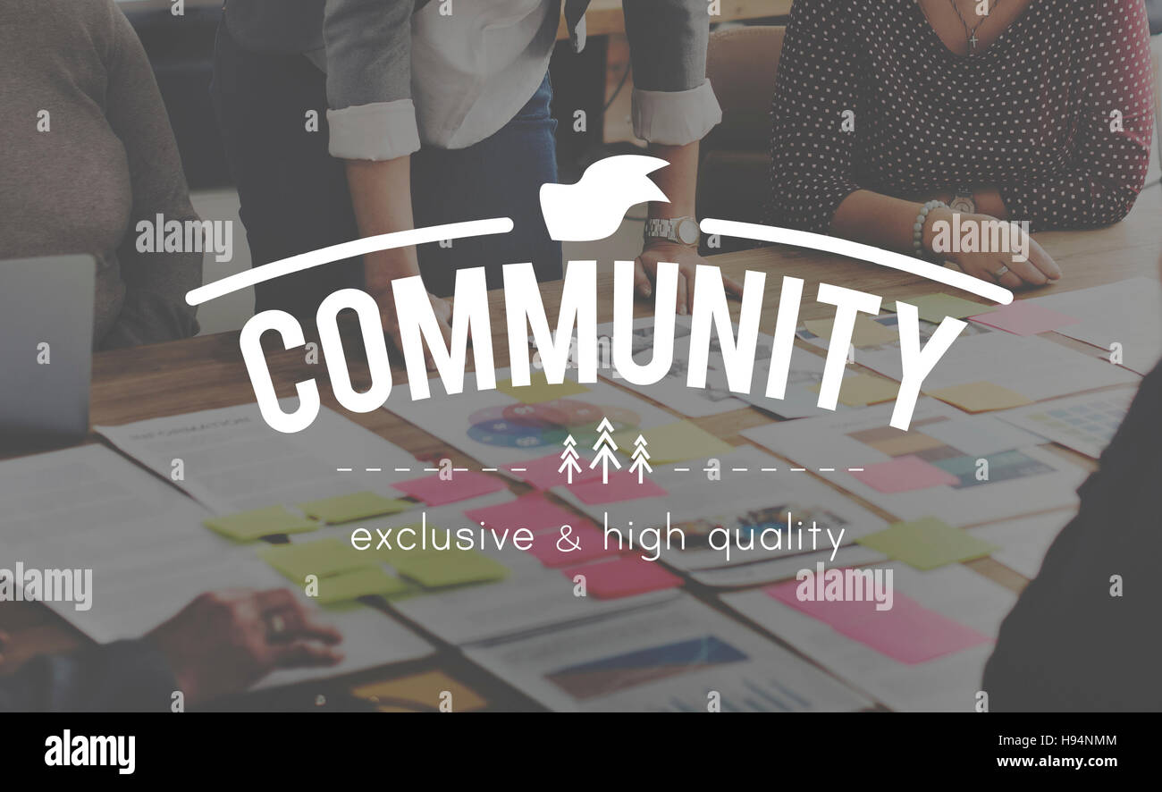 Community Connection Network Togetherness Concept Stock Photo - Alamy