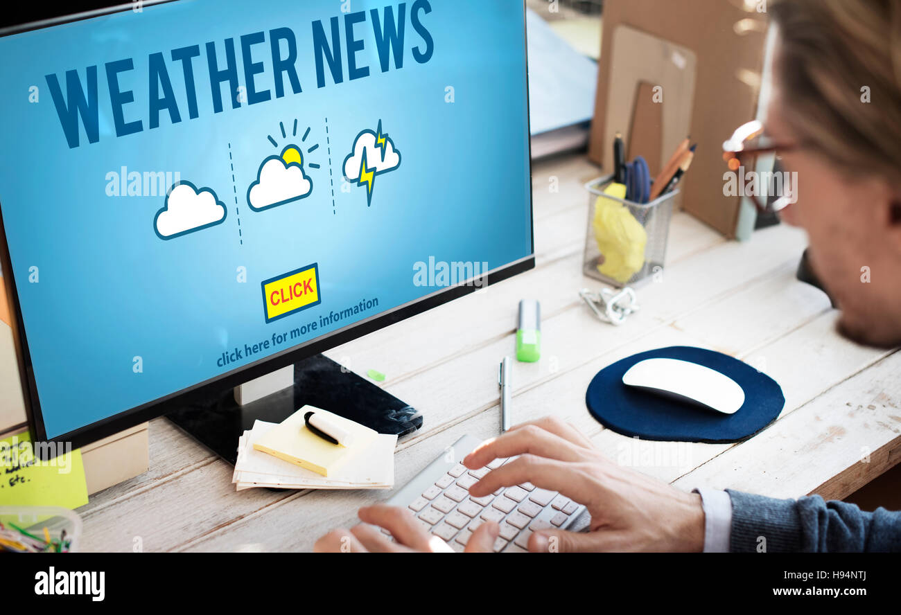 Weather News Information Reporter Concept Stock Photo - Alamy
