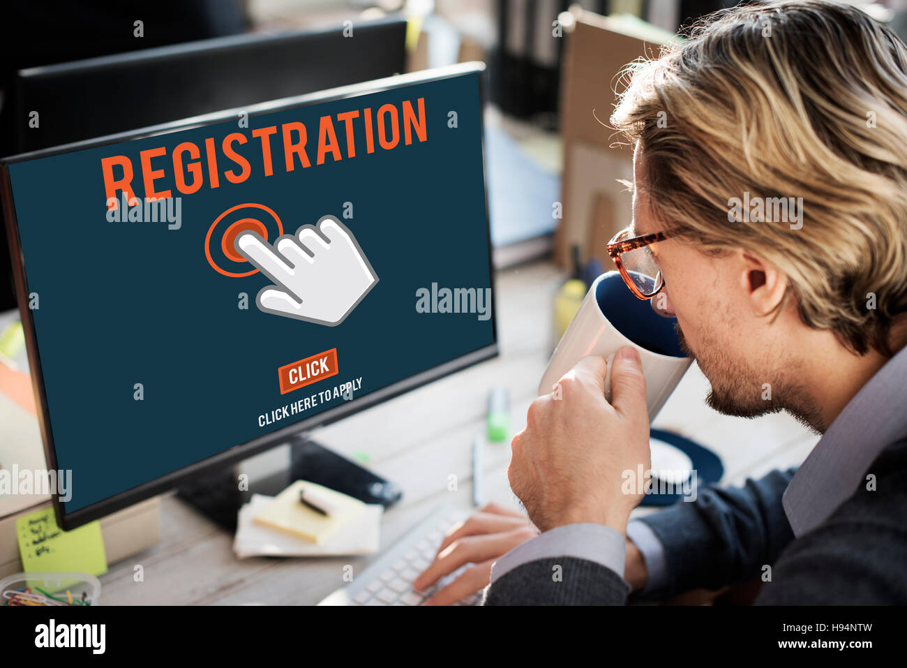 Register Registration Enter Apply Membership Concept Stock Photo - Alamy
