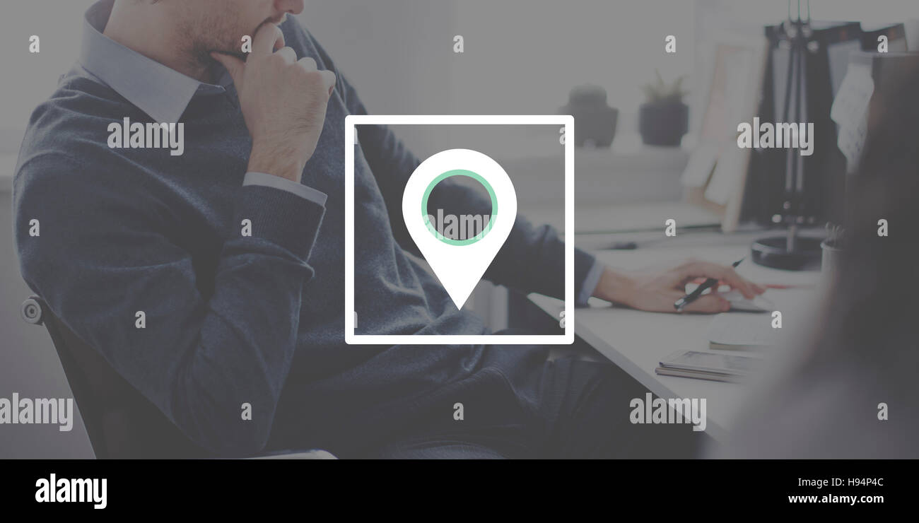 Check In Icon Location Marker Concept Stock Photo - Alamy
