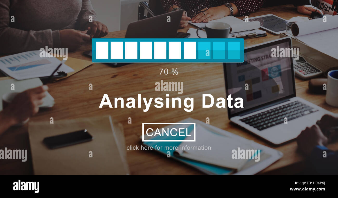 Analysing Data Loading Progress Bar Concept Stock Photo - Alamy