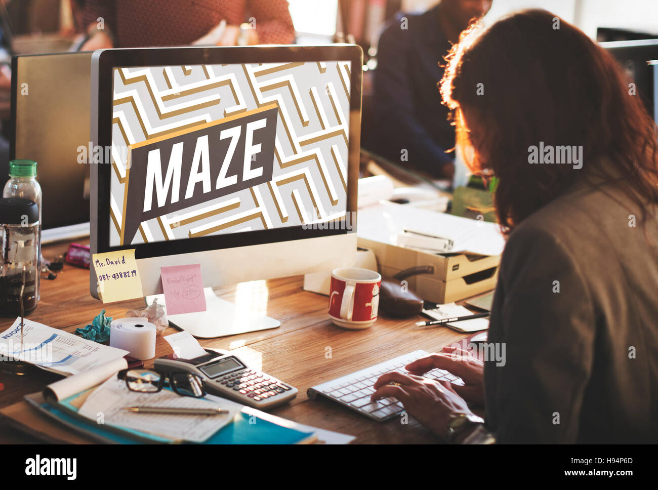 Maze Challenge Confusion Direction Exit Path Concept Stock Photo - Alamy