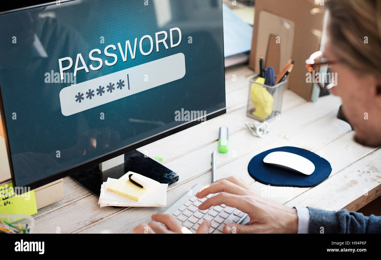 Password Access Firewall Internet Log-in Private Concept Stock Photo ...