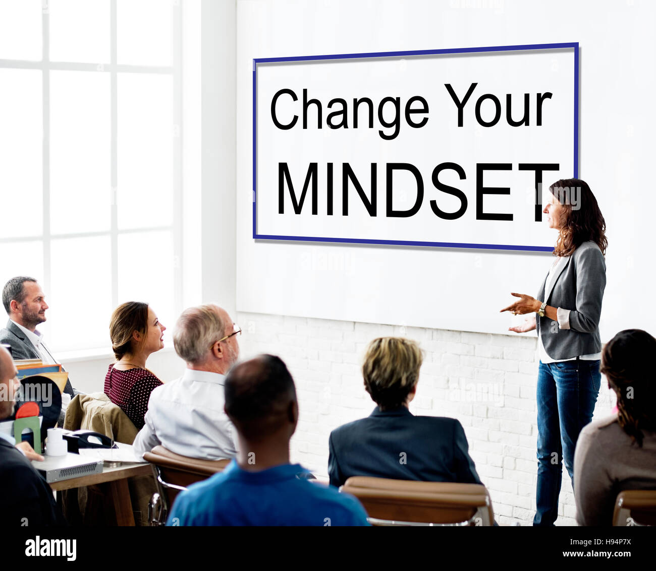 Mindset Opposite Positivity Negativity Thinking Concept Stock Photo - Alamy